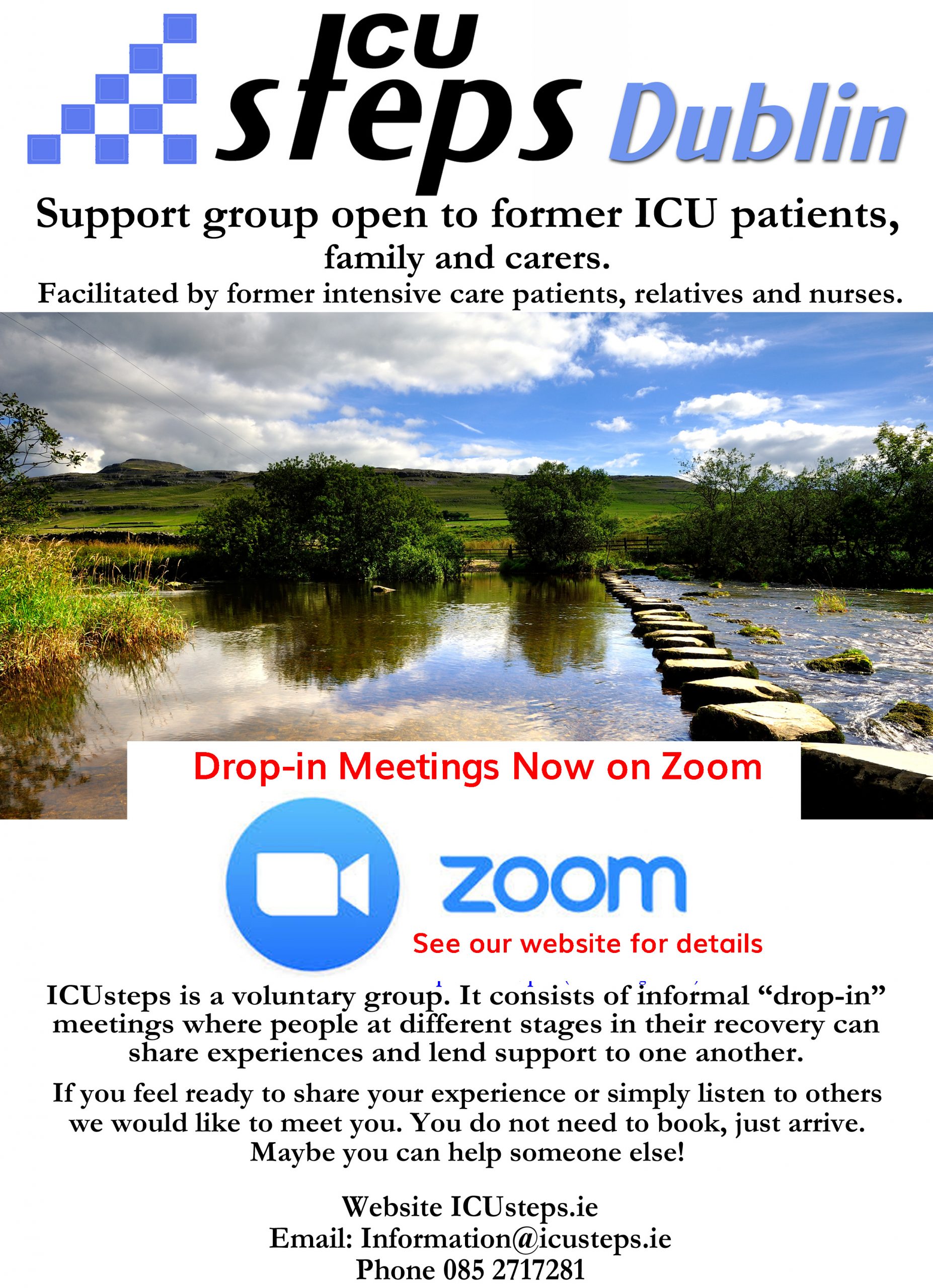 ICUsteps next drop in on Zoom Wednesday the 27th January 2021 @ 7.30pm ...
